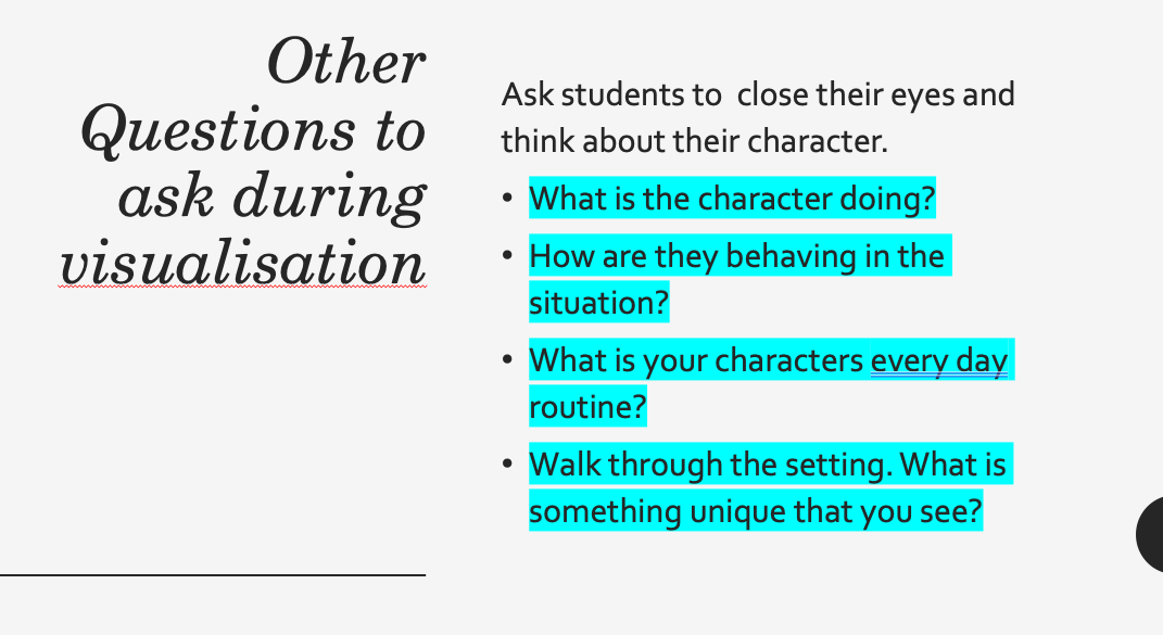Visualization and Creative Writing – The English Classroom