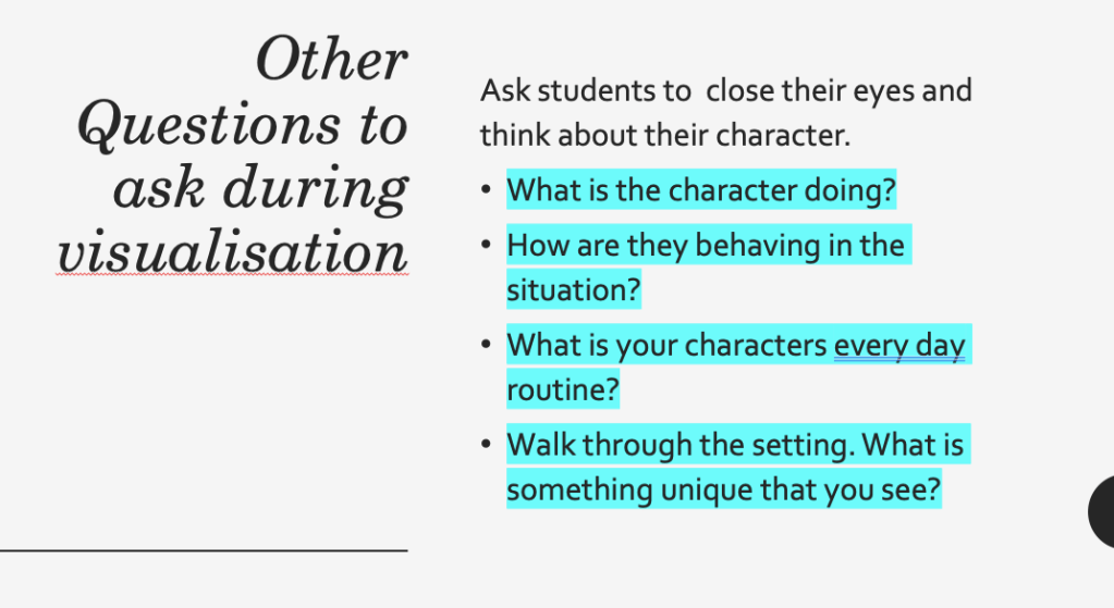 Visualization and Creative Writing – The English Classroom