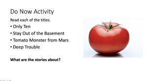 Do Now Activity! – The English Classroom