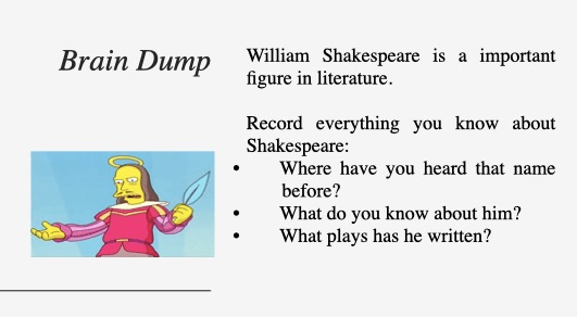 Brain Dump – The English Classroom