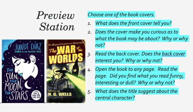 Preview, Summarise, Predict, Identify Stations – The English Classroom