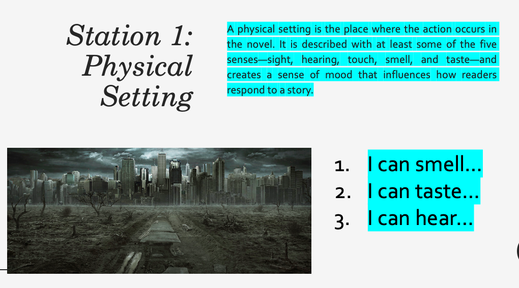 Teaching…different types of settings – The English Classroom