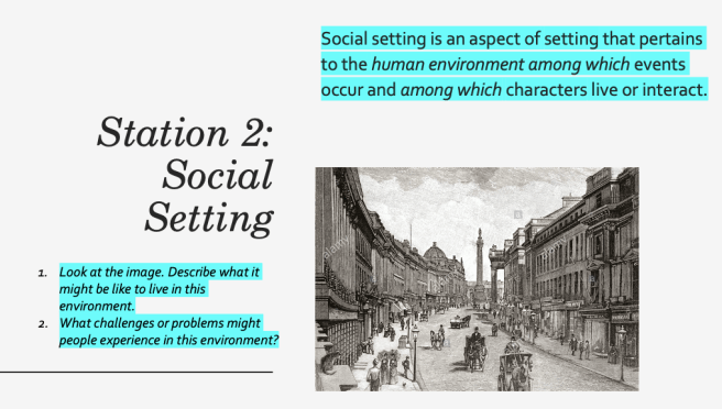 Teaching…different types of settings – The English Classroom